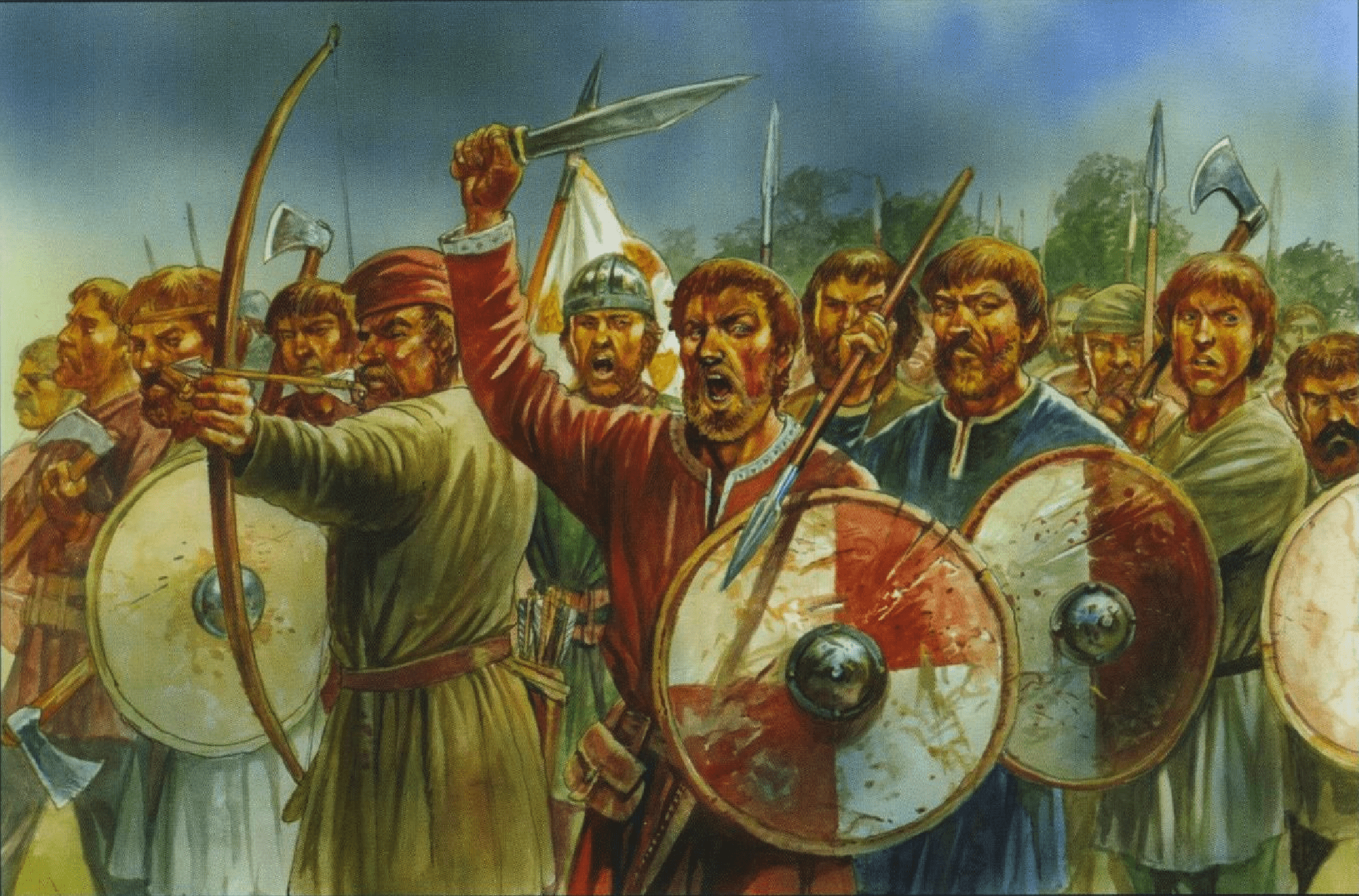 El ejercito anglosajón - Arre caballo!