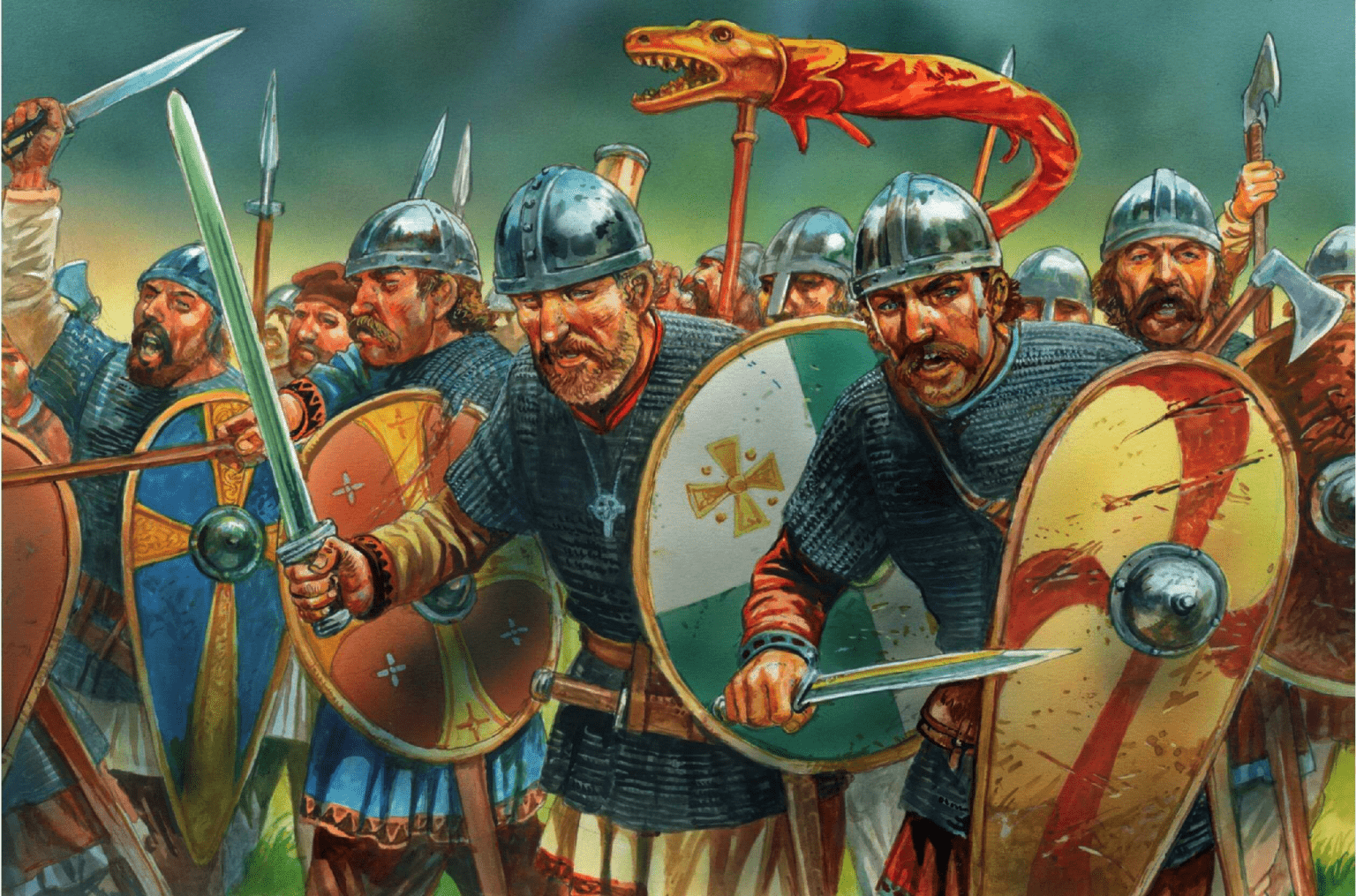 El ejercito anglosajón - Arre caballo!