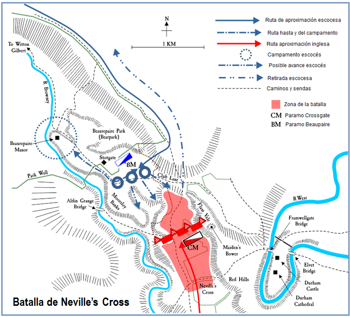 Batalla de Neville's Cross o de la Cruz de Neville (1346) - Arre caballo!