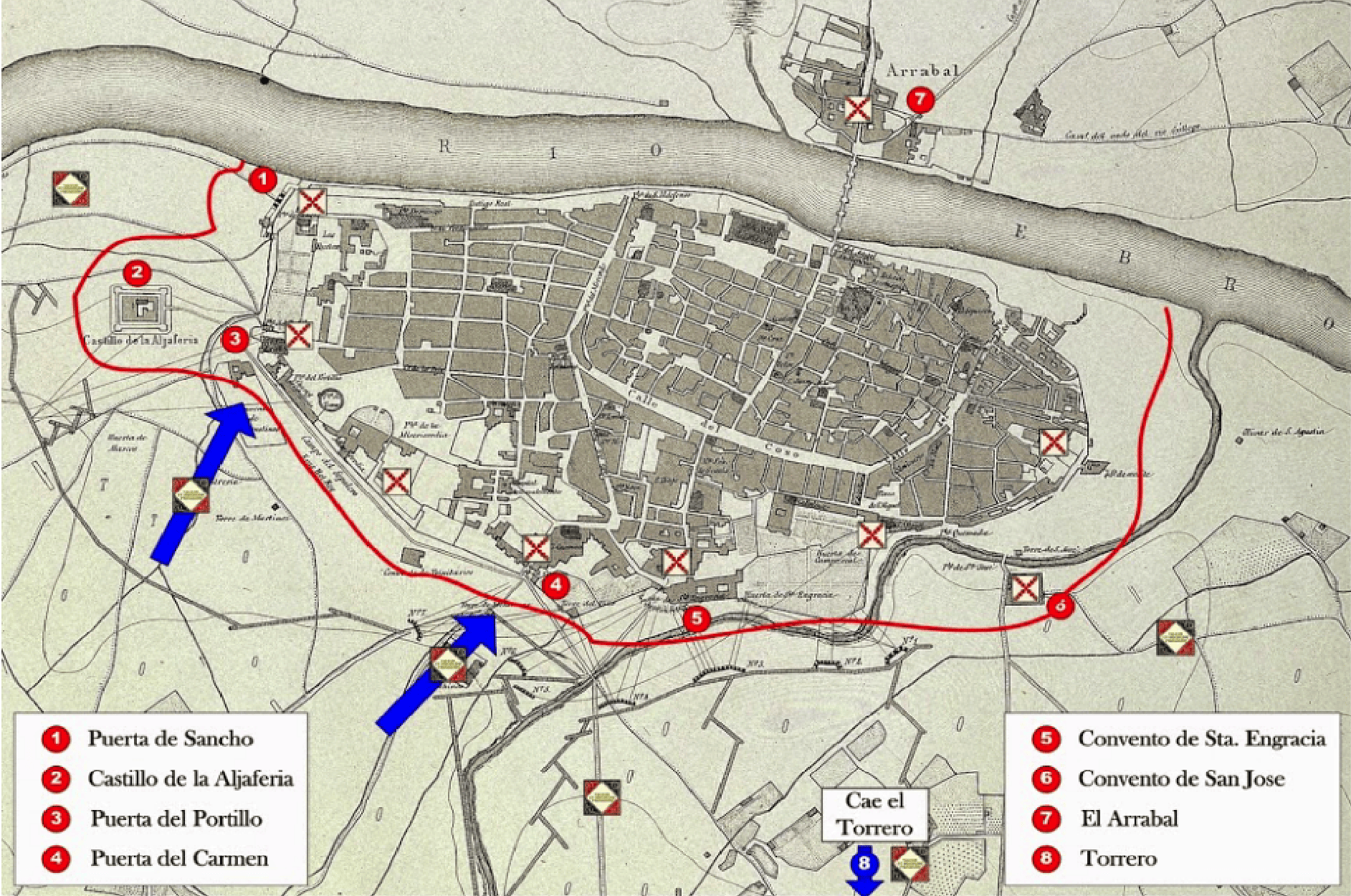 Primer sitio de Zaragoza (15 de junio a 14 de agosto de 1808) - Arre ...