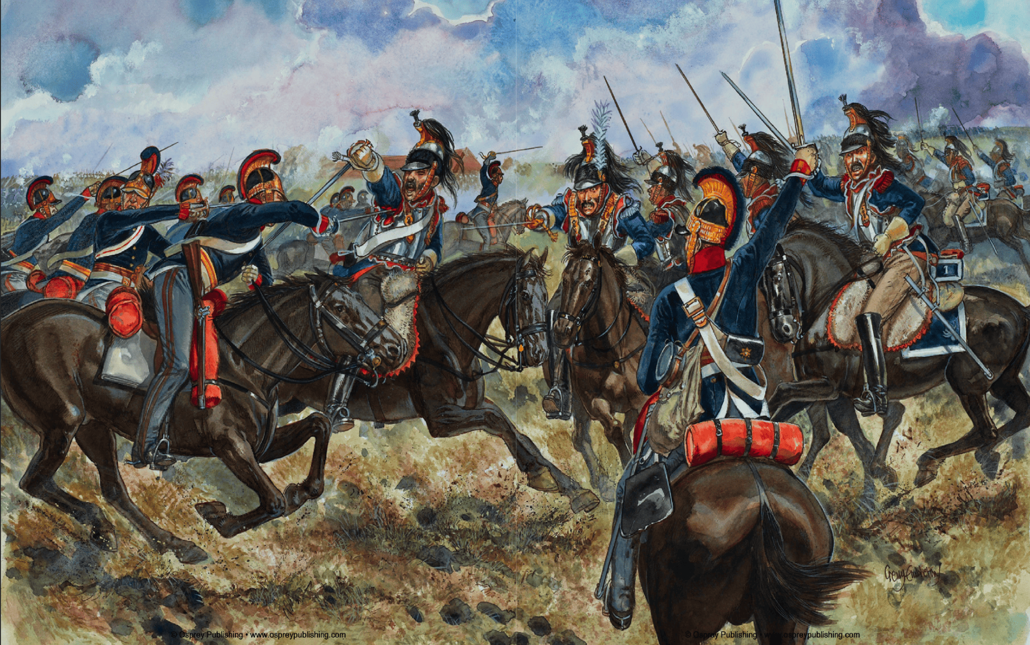 Batalla de Waterloo (18 de junio de 1815). Lucha en el centro: Ney ...
