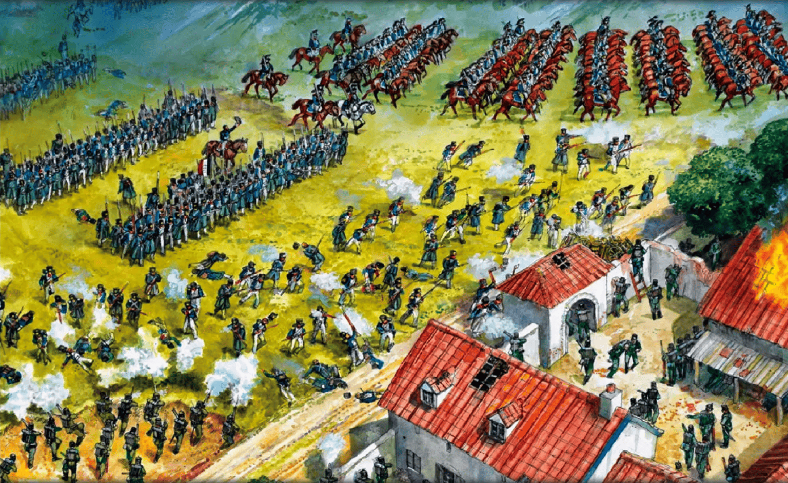 Batalla de Waterloo (18 de junio de 1815). Lucha por la Haye-Sainte - Arre caballo!